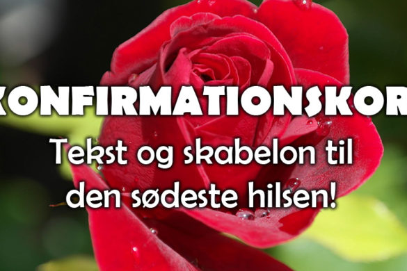 Konfirmationstale - Skabelon og tekst til tale til konfirmanden